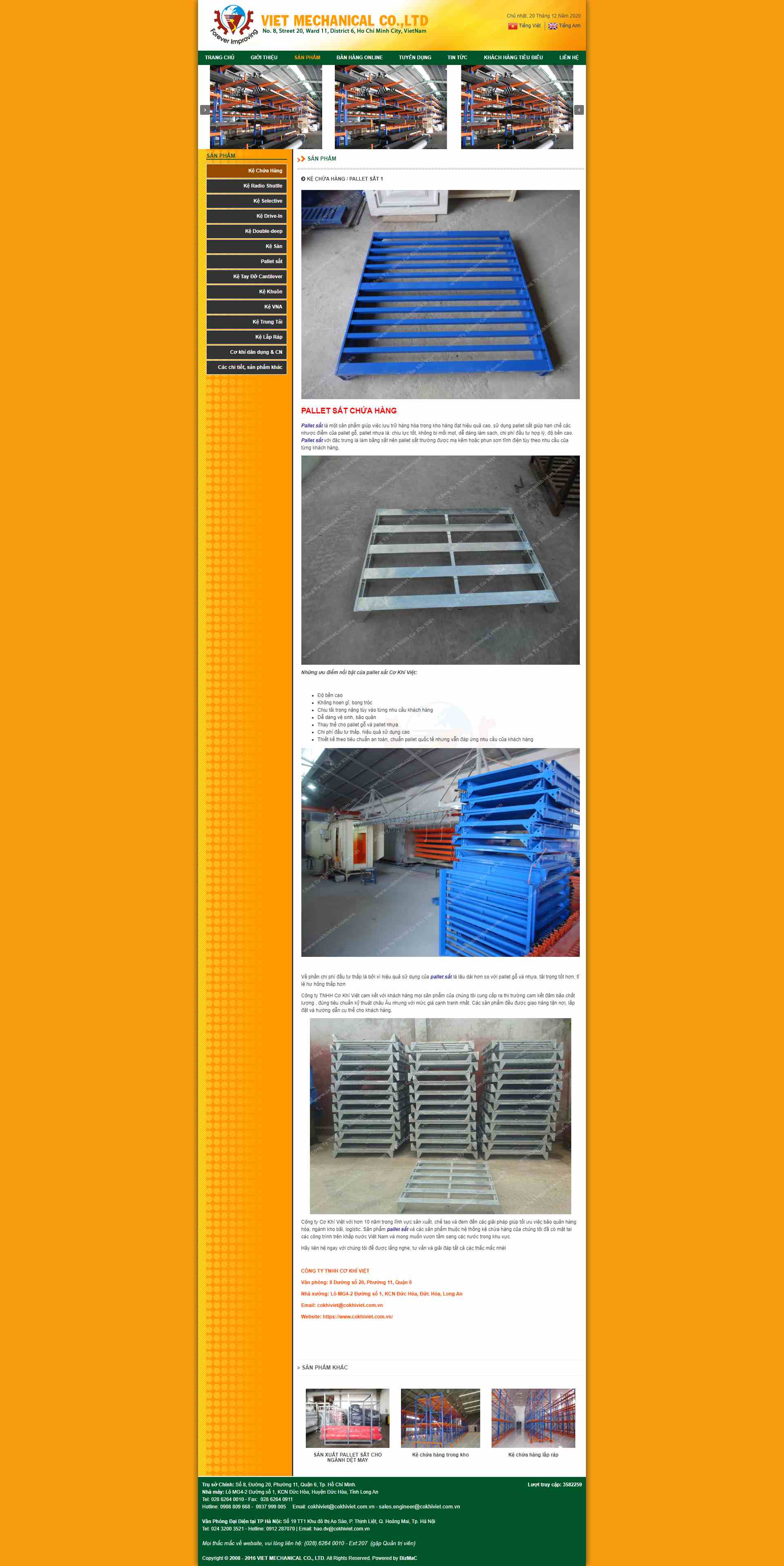 Thiết kế Web kệ pallet - VietAdsGroup.Vn