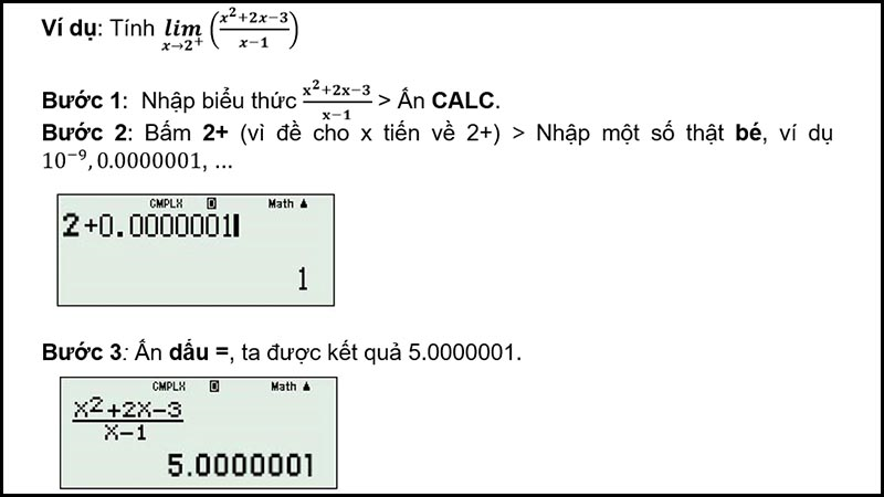 Cách bấm máy tính lim, tích phân, đạo hàm, nguyên hàm thi trắc nghiệm